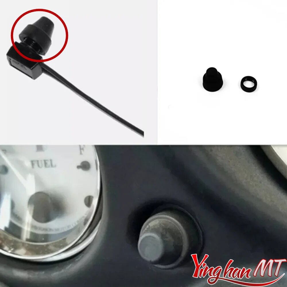 Для Харли # 67880-94 Softail Dyna Sportster Touring Road King 98-16, мотоцикл, 1 шт, черная ручка переключателя сброса спидометра, чехол