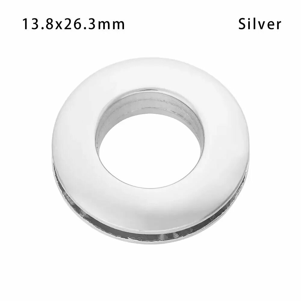 Люверсы металлические 10.6x21mm, Silver, Белый