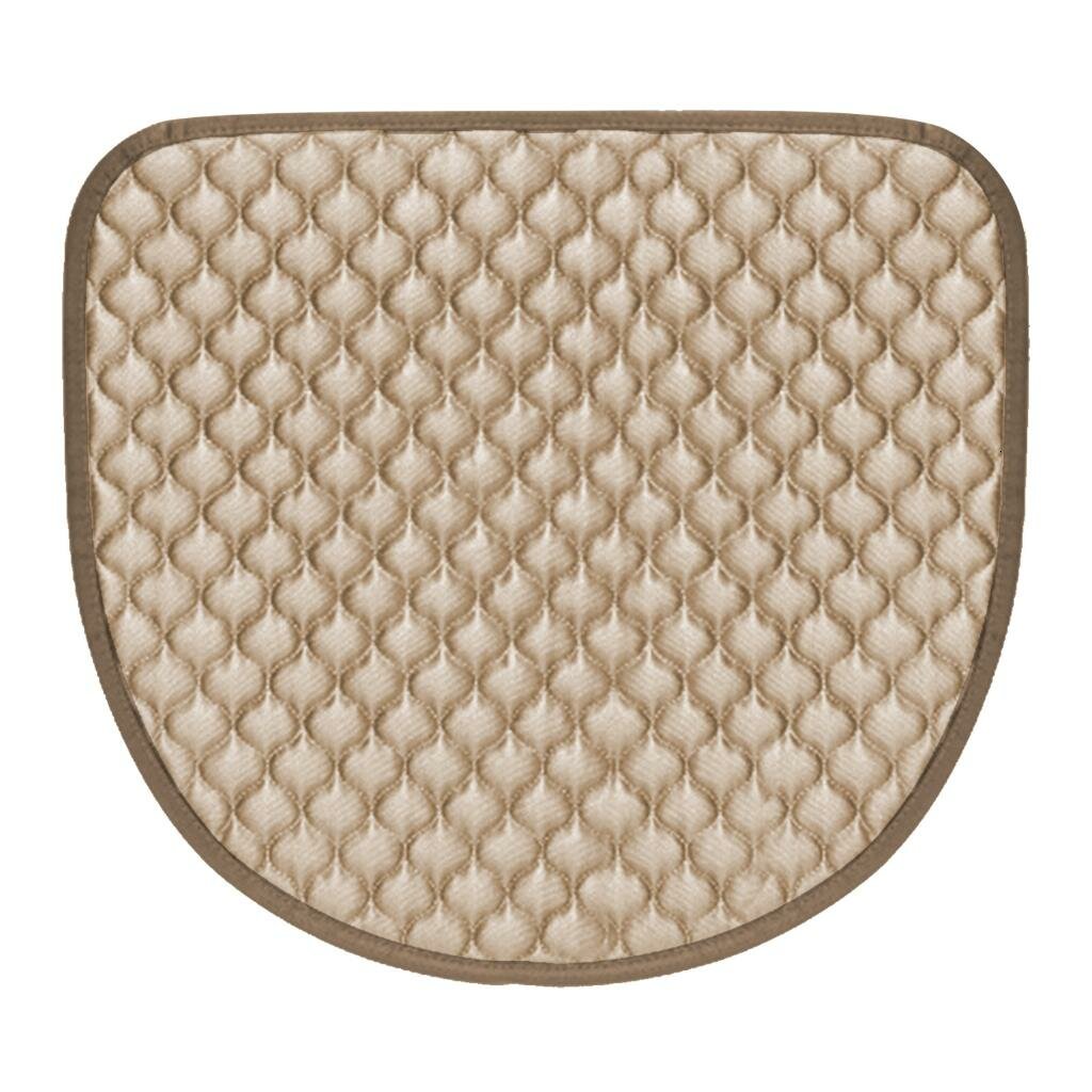 Непродолжительный U-образный коврик для стульев, натуральный лён, золотистый кофе - 1