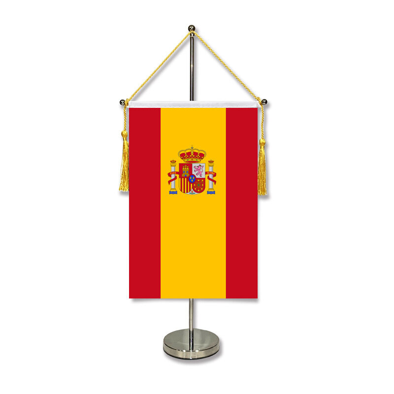 Офисный настольный декор, флаги мира, нержавеющая сталь, большой регулируемый одиночный стойка для флага, держатель флага