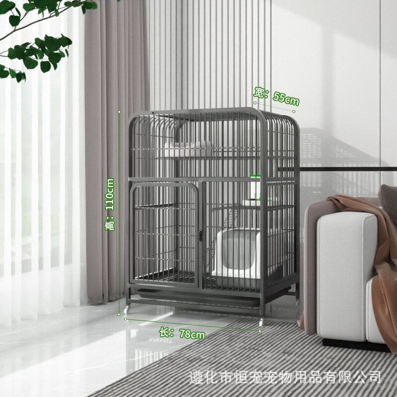 Клетка для кошек для домашнего использования, многоуровневая, очень большая, с интегрированным туалетом, оптовая продажа кошачьих домиков