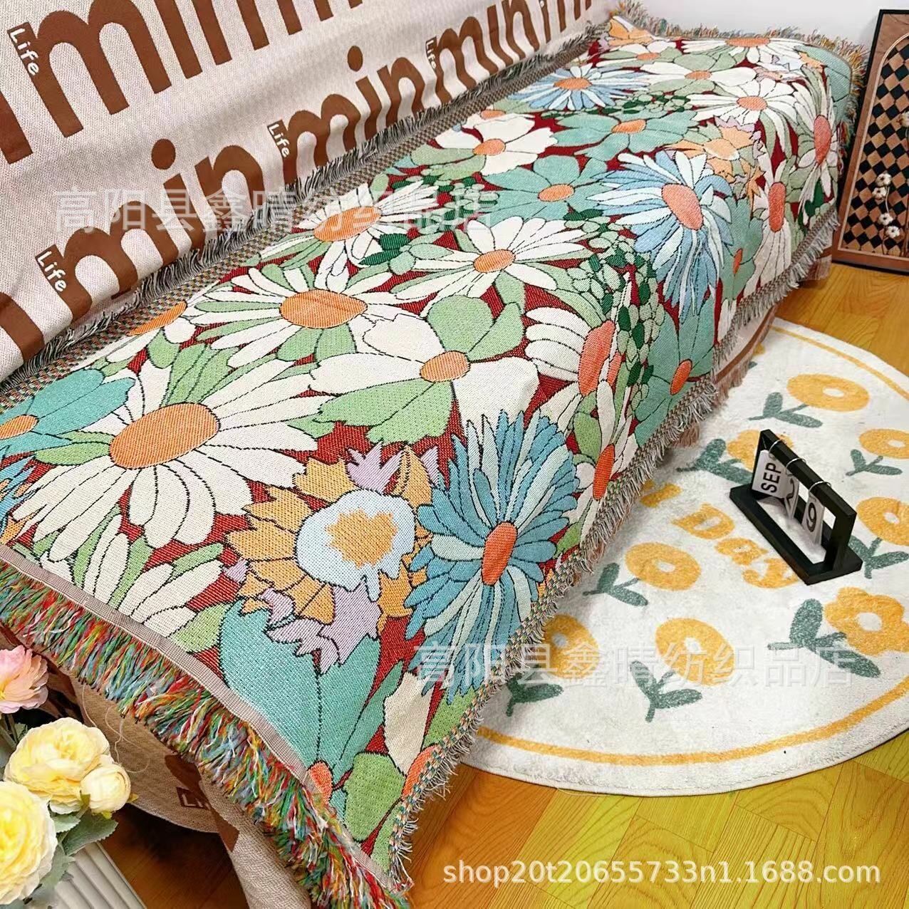 Французская романтическая накидка на диван 90x180 см антипылевая защита, декоративный плед! Для односпальных диванов и кресел