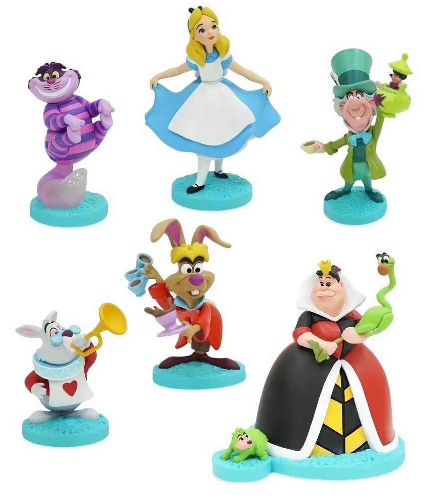 Фигурка "Алиса в стране чудес" (Alice In Wonderland), набор 6 шт, 6-10 см