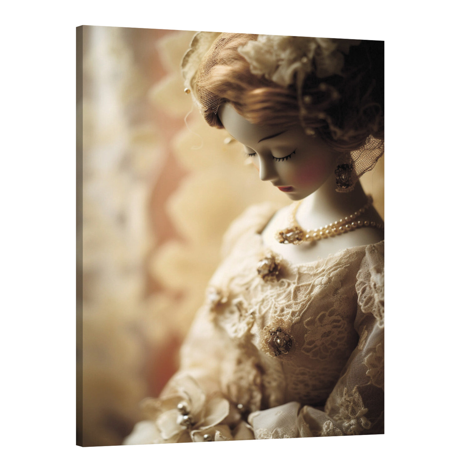 Интерьерная картина 50х70 "Кукла в маскарадном костюме"