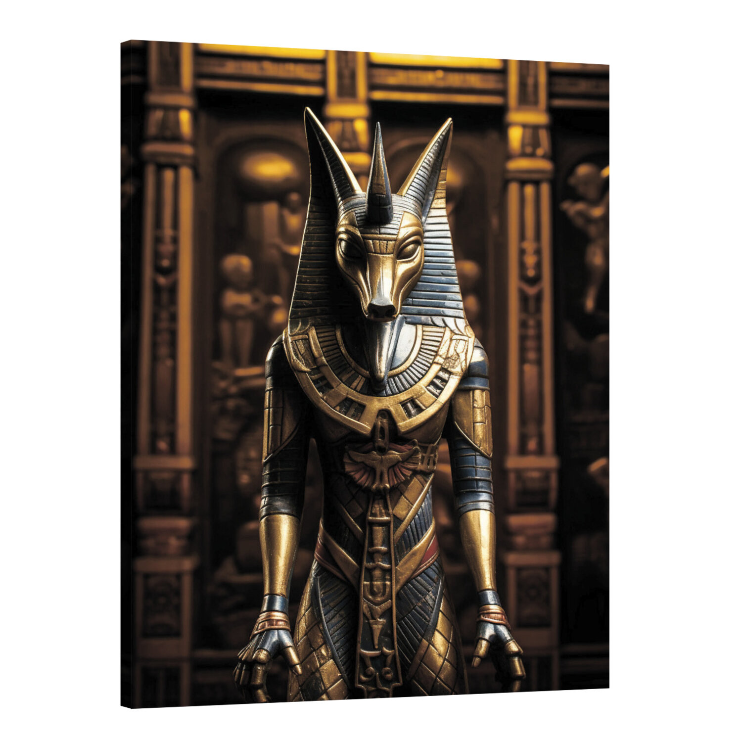 Интерьерная картина 50х70 "Анубис: покровительница усопших душ и судьбы"
