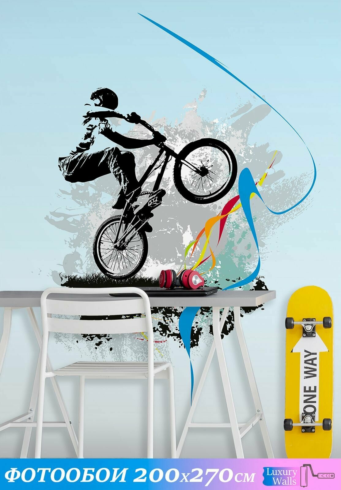 Фотообои на стену флизелиновые 3d "Граффити" 200х270 см Luxury Walls AM10102