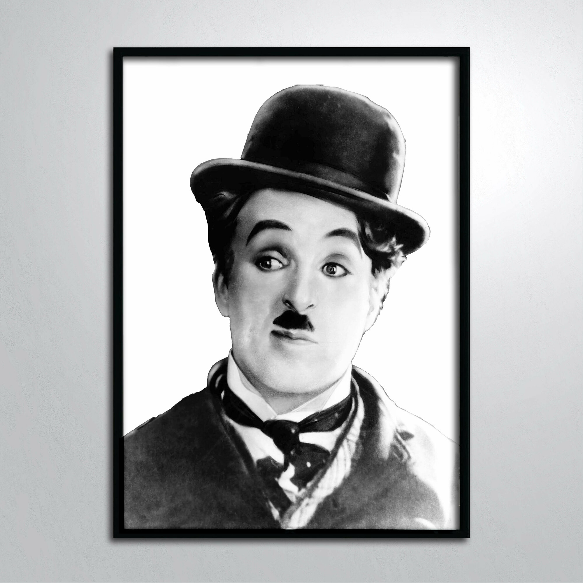 Постер без рамы/Винтажный плакат/Чарли Чаплин Бродяга Фото (А2/420х594)