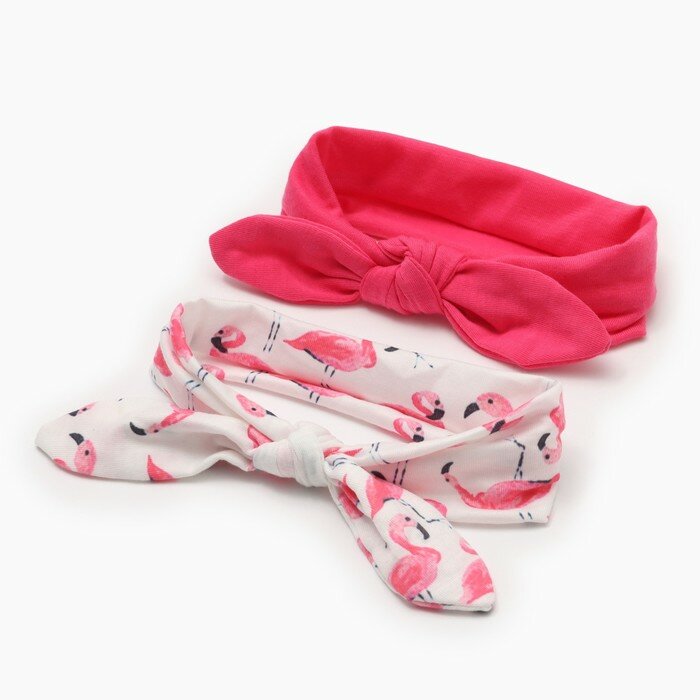Набор повязок на голову Крошка Я "Фламинго" розов/бел. р-р 46-48, 4451672