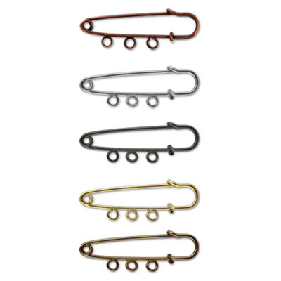 "Zlatka" Булавка для подвесок PO-050 5 см №03 под черный никель