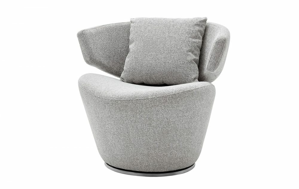 Кресло CRS22 OTE CHICO 21 ESF серый, ткань, металл, мягкое сиденье, с подлокотниками