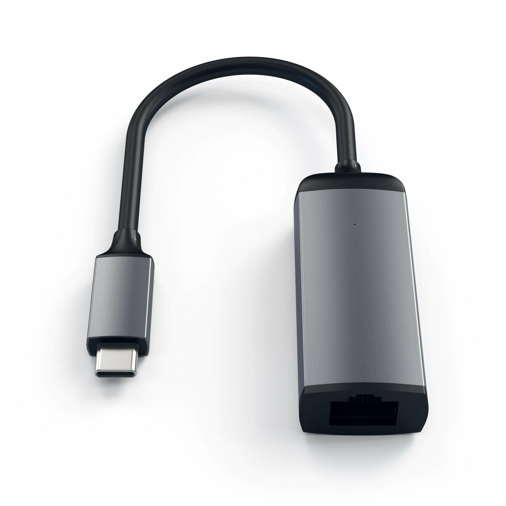 Адаптер Satechi Type-C to Gigabit Ethernet. Поддержка 10/100/1000Mbps Ethernet. Цвет серый космос.