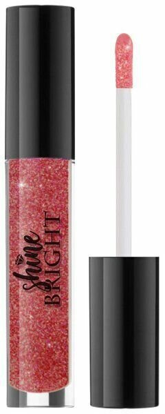 BELOR DESIGN Блеск для губ, Shine bright, тон 011 малиновый, с блестками, 4,3 мл