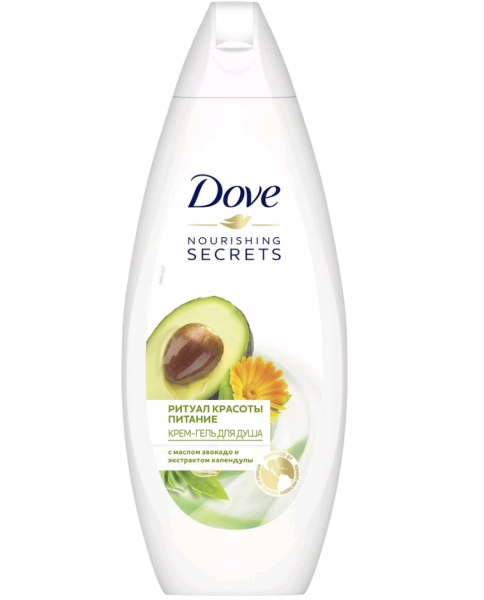 Dove Nourishing Secrets - Ритуал Красоты. Питание Крем-гель для душа с "маслом авокадо и Экстрактом календулы" 250 мл.
