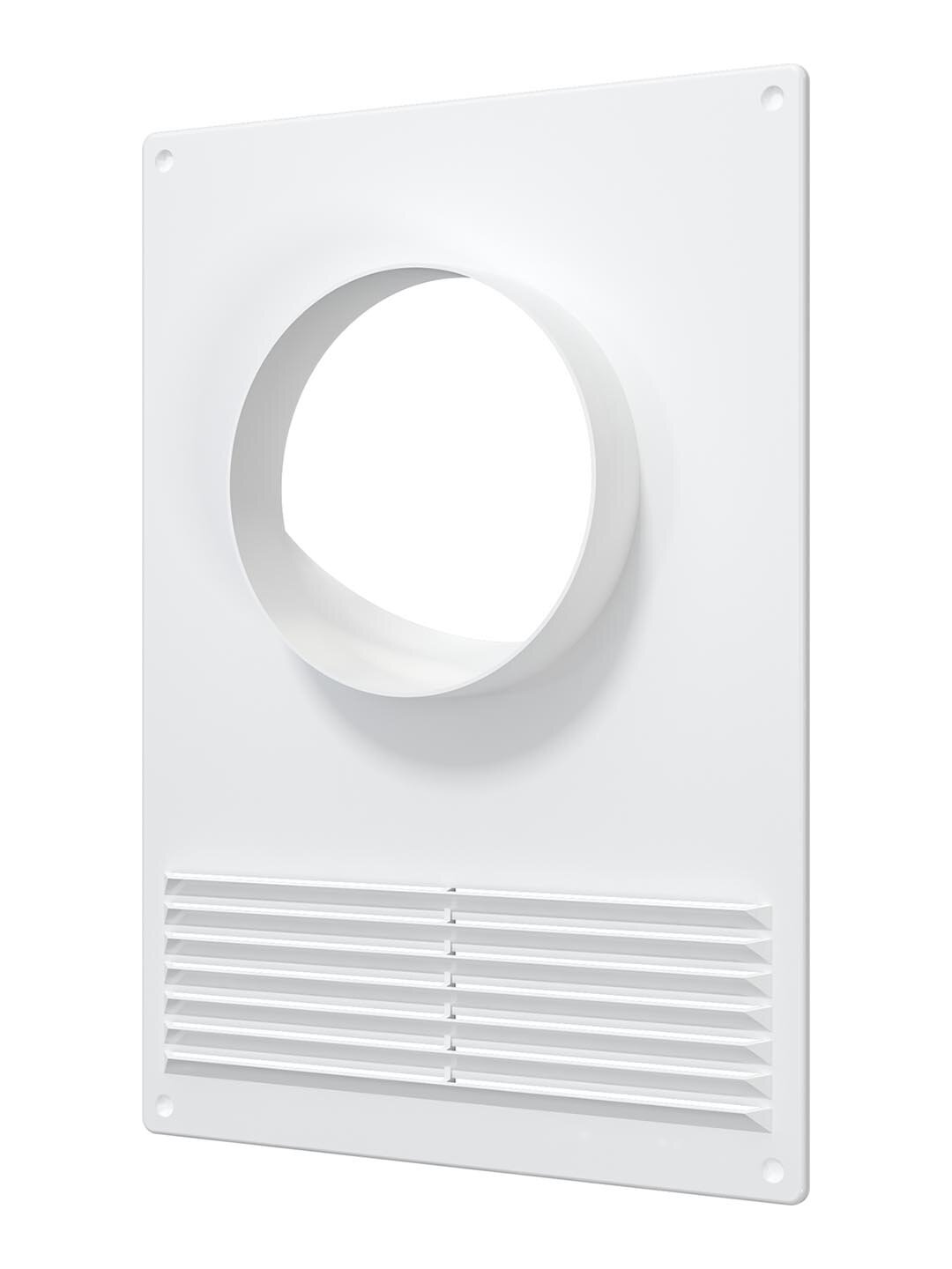 Площадка торцевая ERA 110ПТПР, для вентиляции, круглая, белая, пластик, 180x250х165х235мм