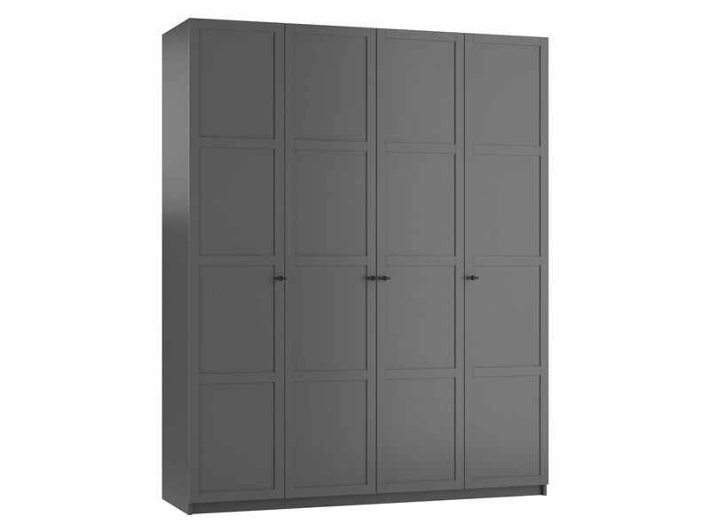 Шкаф распашной для одежды " Берг 7" 160х200х50 Серый графит / Графит