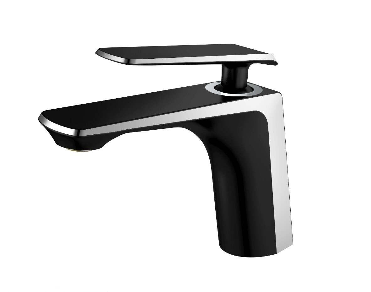 Смеситель для раковины Haiba HB10548-7 с монолитным изливом, однорычажный, черный