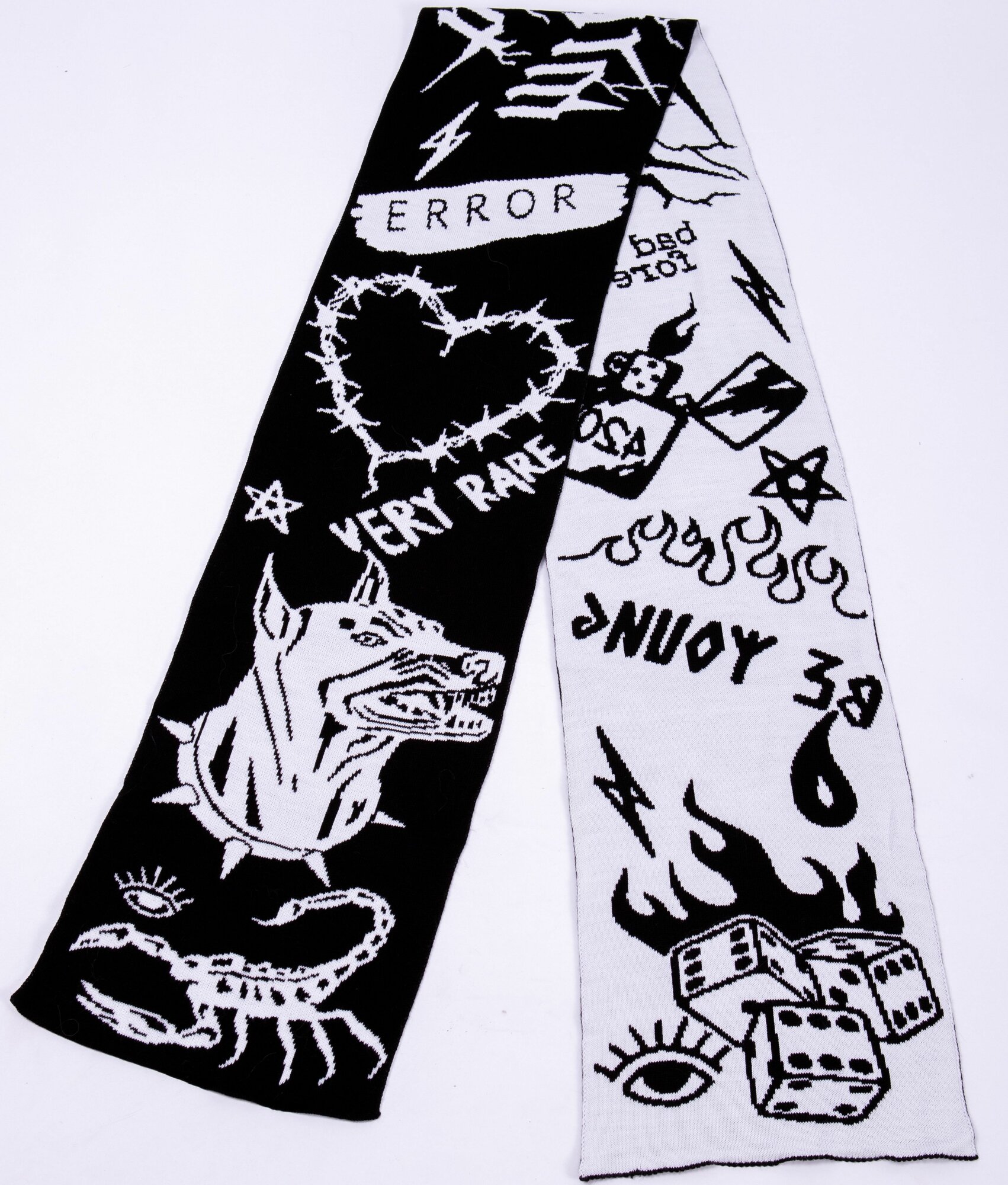 Шарф Шарф дрейн аниме y2k дрейн zxc черно-белый sk8 для взрослых и детей