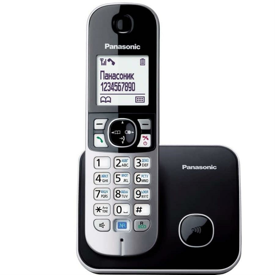 Panasonic KX-TG6811RUB - Беспроводной телефон DECT (радиотелефон) , цвет: черный