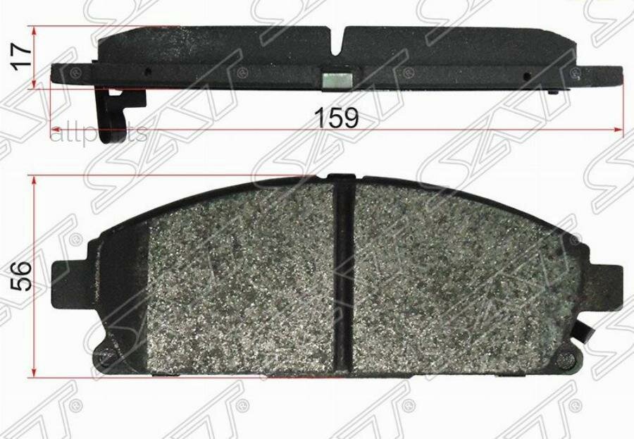 SAT ST-AY040-NS087 Колодки тормозные (Спереди) Nissan Pathfinder 95-04 / Serena 99-05
