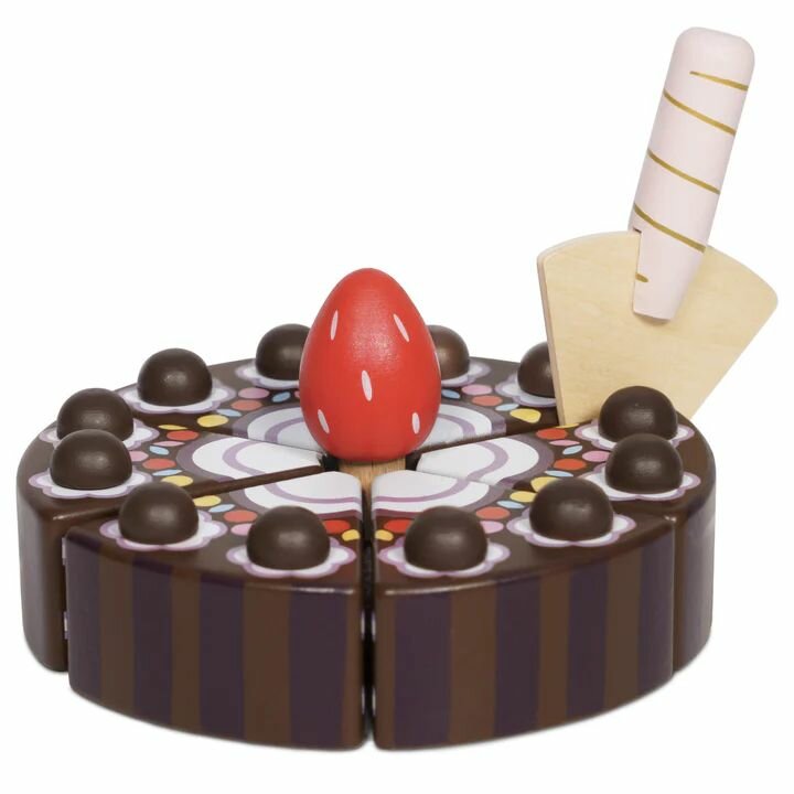 Шоколадный торт "Гато", нарезанный ломтиками Le Toy Van Chocolate Gateau Sliceable Cake