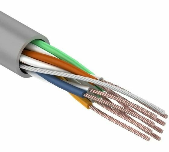 Кабель REXANT витая пара, UTP, 4PR, 24AWG, CAT5e, STRANDED, бухта 305м 01-0044