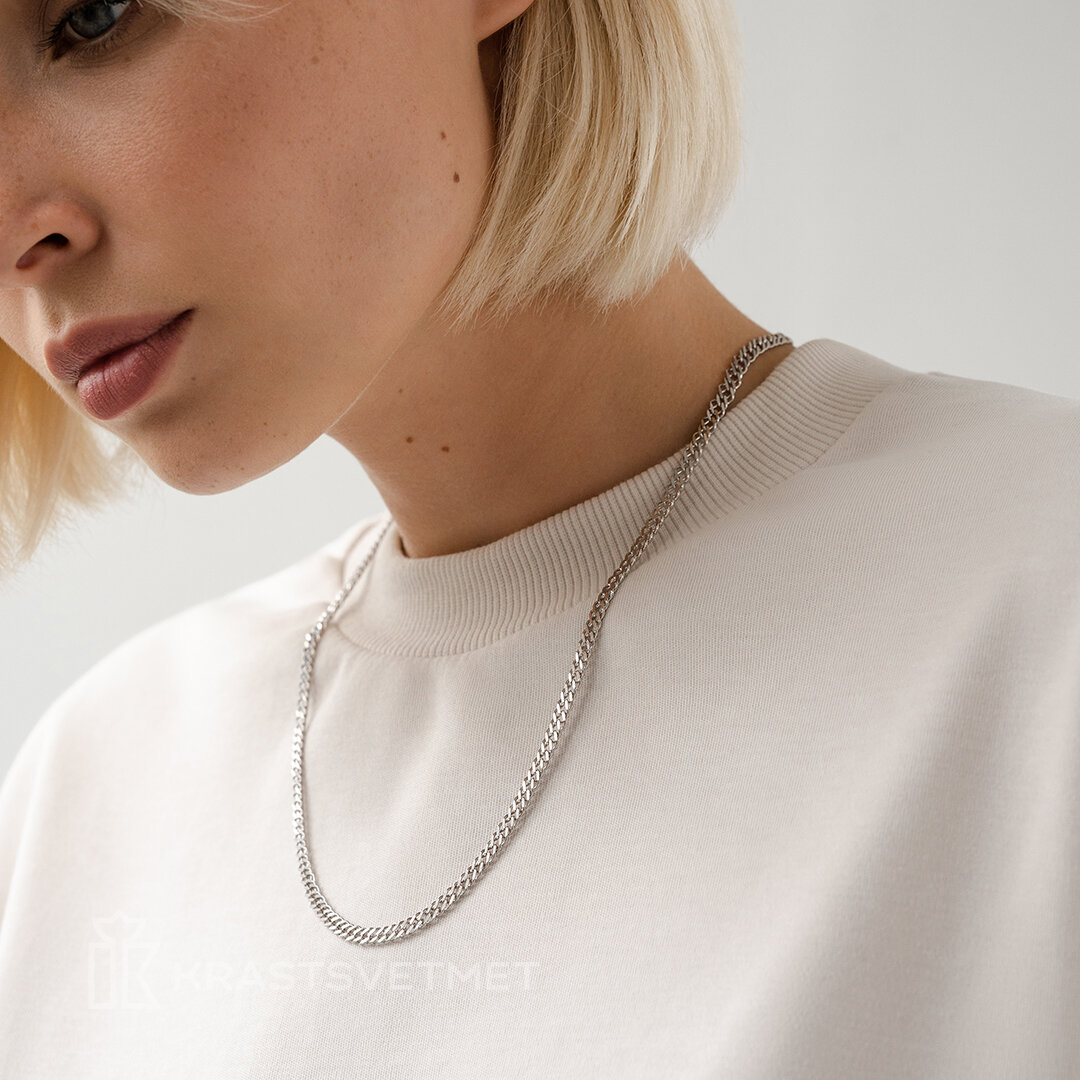 Цепь серебро, 925 проба, родирование