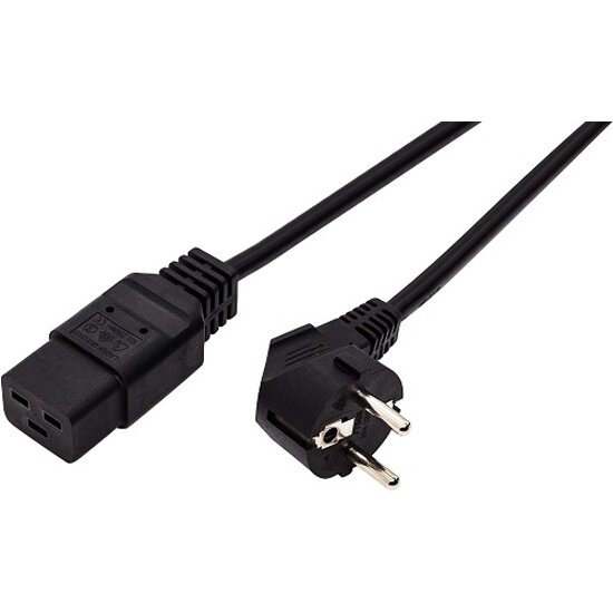 Кабель питания Filum FL-PC16-EU-C19-5M CEE 7/7- С19, 3х1.5мм, 220В, 16A, 3500 Вт, чёрный, 5м
