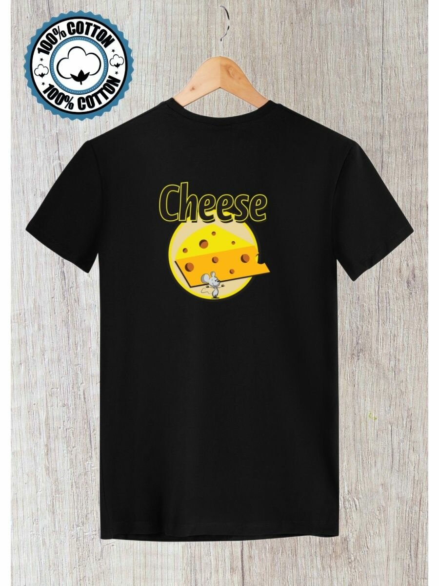 Футболка мышонок с большим сыром cheese