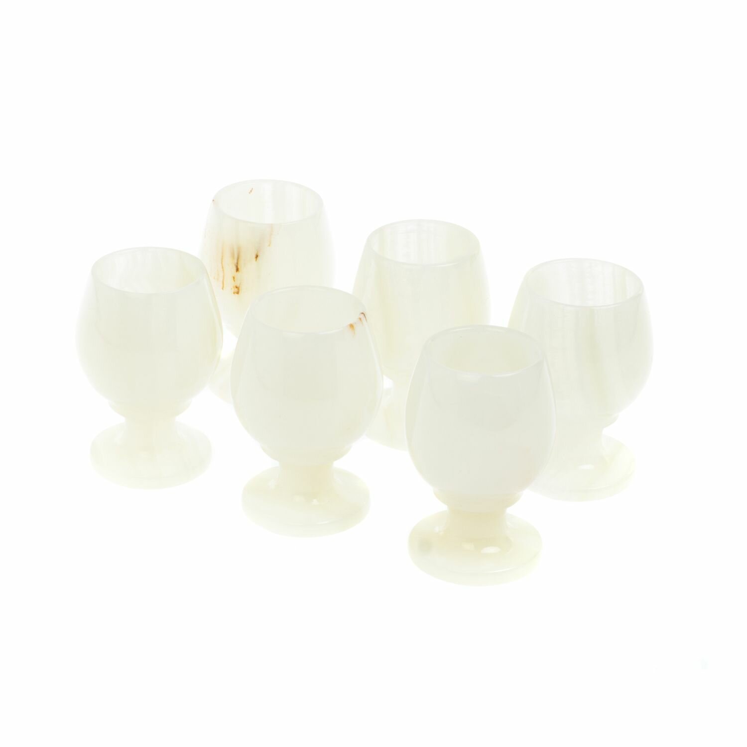 Набор рюмок из оникса 50 мл камень оникс 6 шт 5,2х7 см в коробке (2х3) 127470