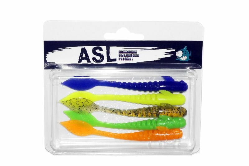 ASL "Вьюн" цвет "mix-3" L-10см (4"), 5шт/уп