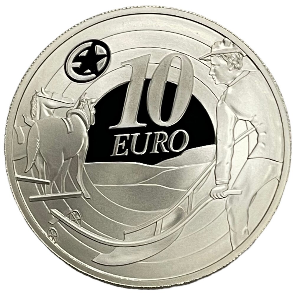 Ирландия 10 евро 2009 г. (80 лет первым монетам Ирландии) (Proof) (Капсула)