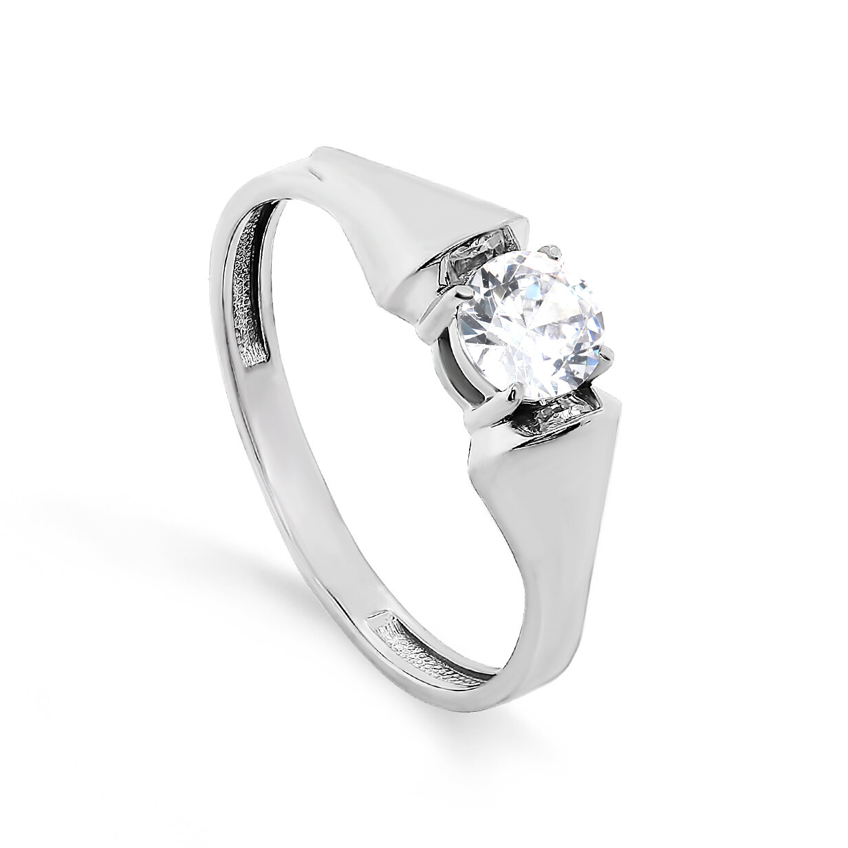 Кольцо, серебро, 925 проба, фианит