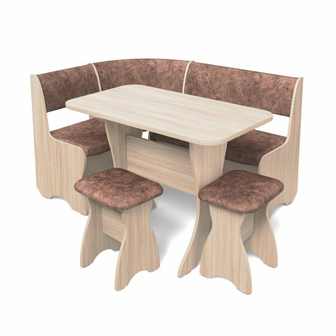 Кухонный уголок Тюльпан Ясень велюр Латте