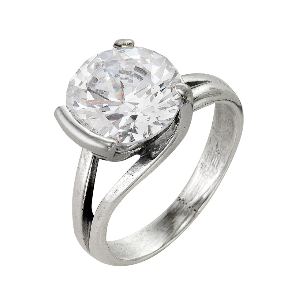 Кольцо, фианит, искусственный камень