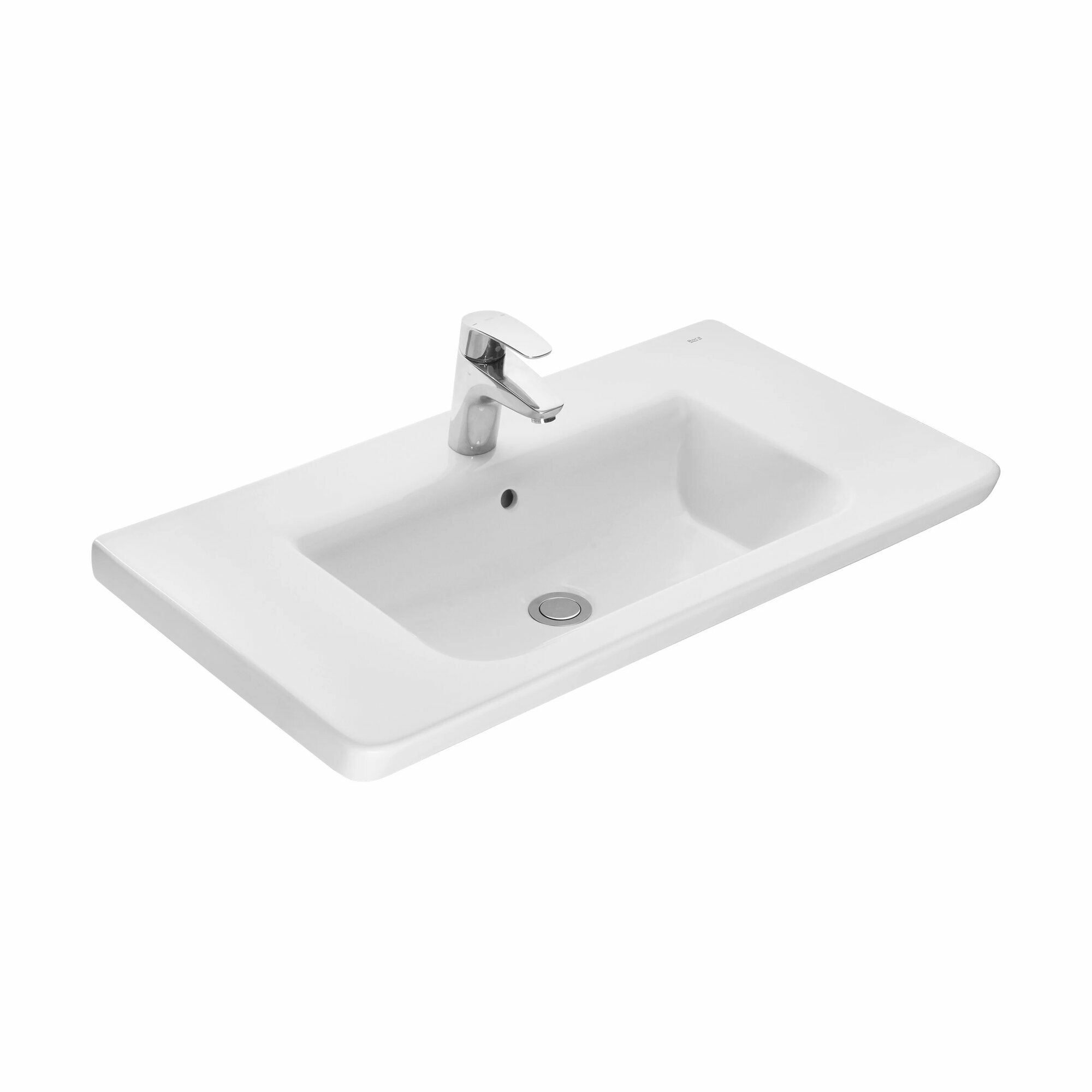 Раковина Roca The Gap 327470000, белая, фарфоровая, прямоугольная, подвесная