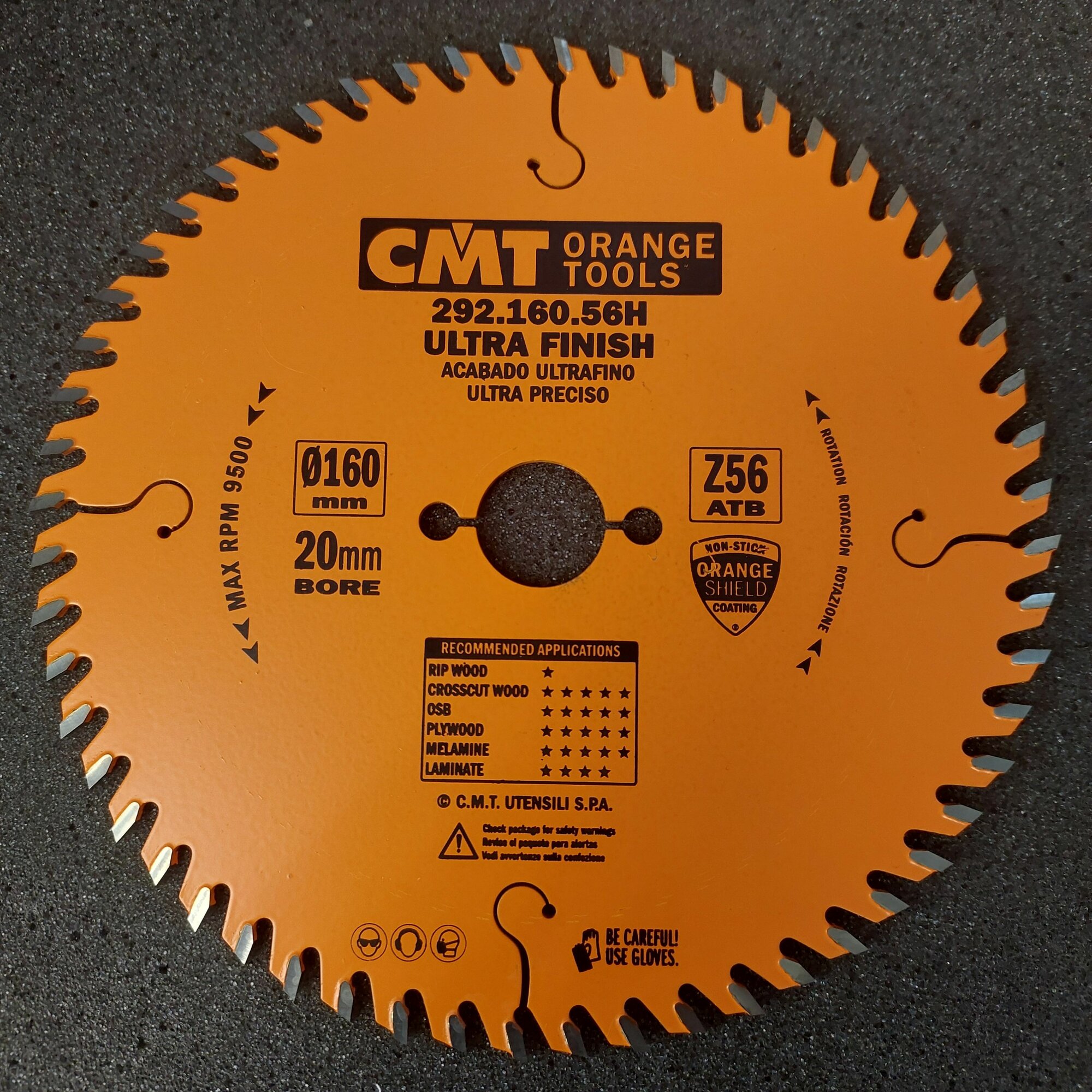 Диск пильный чистый рез СМТ Италия 160x20x2,2/1,6 15 15 ATB Z56 CMT 292.160.56H