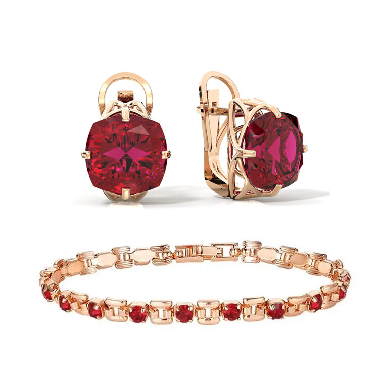 Комплект бижутерии: браслет, серьги