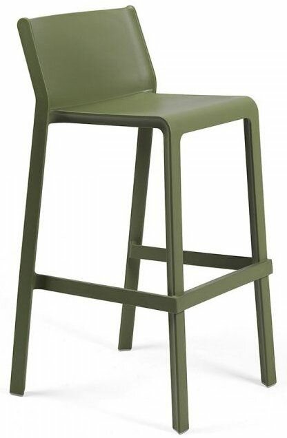 Барный стул со спинкой NARDI Trill Stool, высота сиденья 76 см, цвет агава