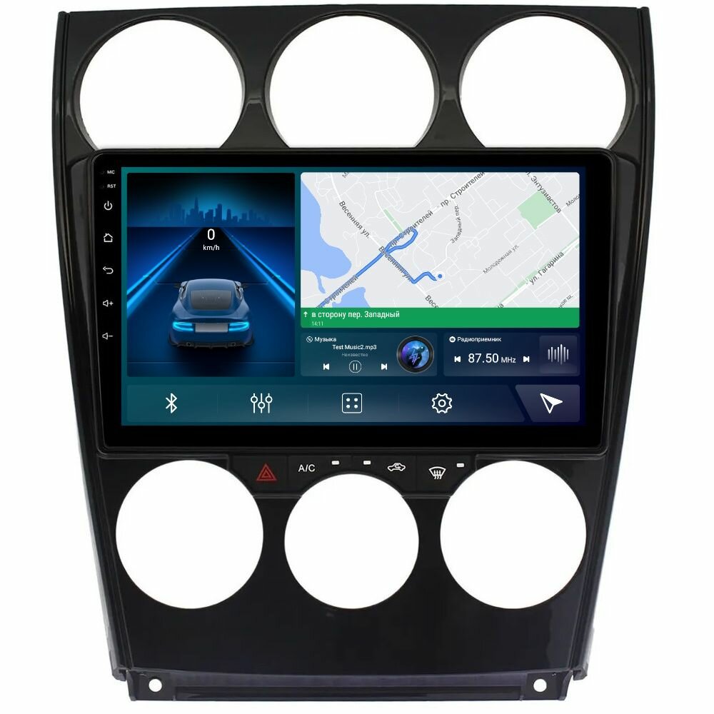 Магнитола CRS-300 Мазда 6 2002-2007 Mazda 6 GG - Android 13 - Процессор 8 ядер - Память 4+64Gb - Carplay - DSP 36 полос - 4G(Sim)