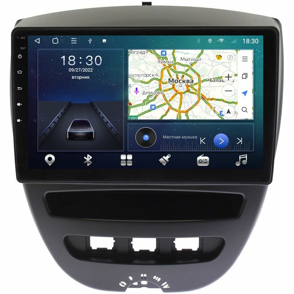 Магнитола CRS-300 Пежо 107 Peugeot 107 2005-2014 - Android 13 - Процессор 8 ядер - Carplay - DSP 36 полос - 4G(Sim)