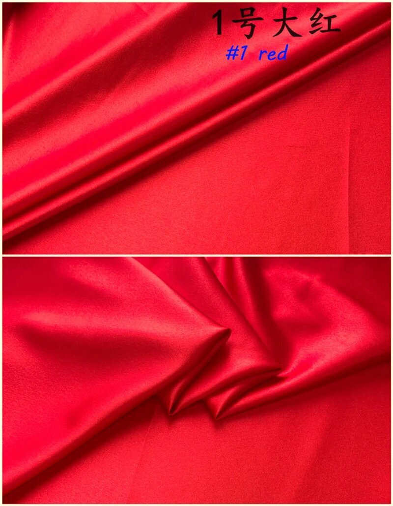 Шелковая ткань Charmeuse FABRIC SHIPPER 1 метр Красный, color1 red