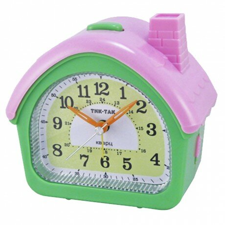 ТИК-ТАК Будильник кварцевый детский зеленый