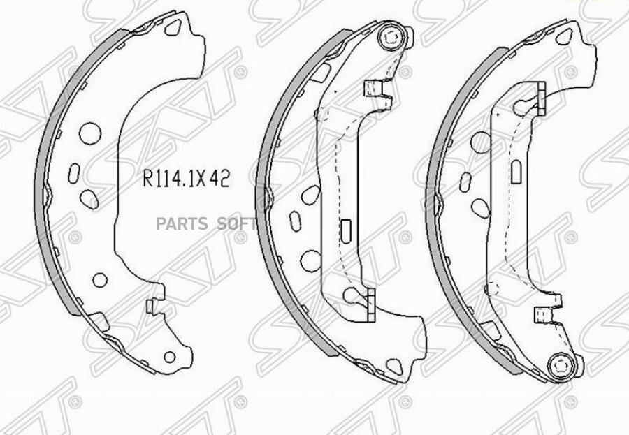 Колодки тормозные барабанные Ford Focus 04-11 / Mazda 3 03-09 SAT ST-B3YH-26-38Z | цена за 1 шт