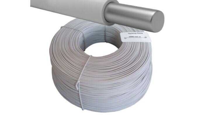 Провод пнсв 1,2 для прогрева бетона неоцинкованный белый 1000м