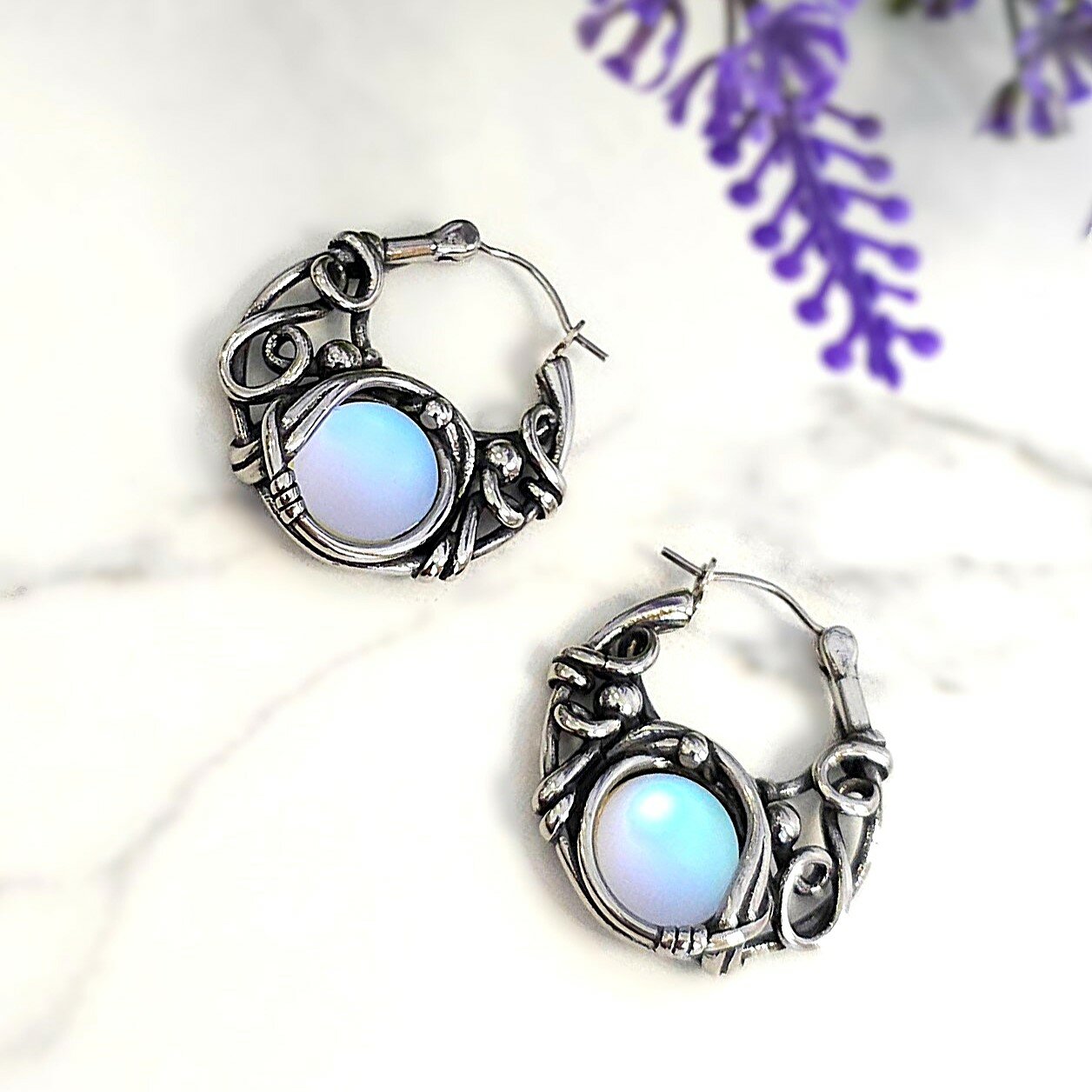 Серьги-трансформеры, славянский оберег, искусственный камень, металл