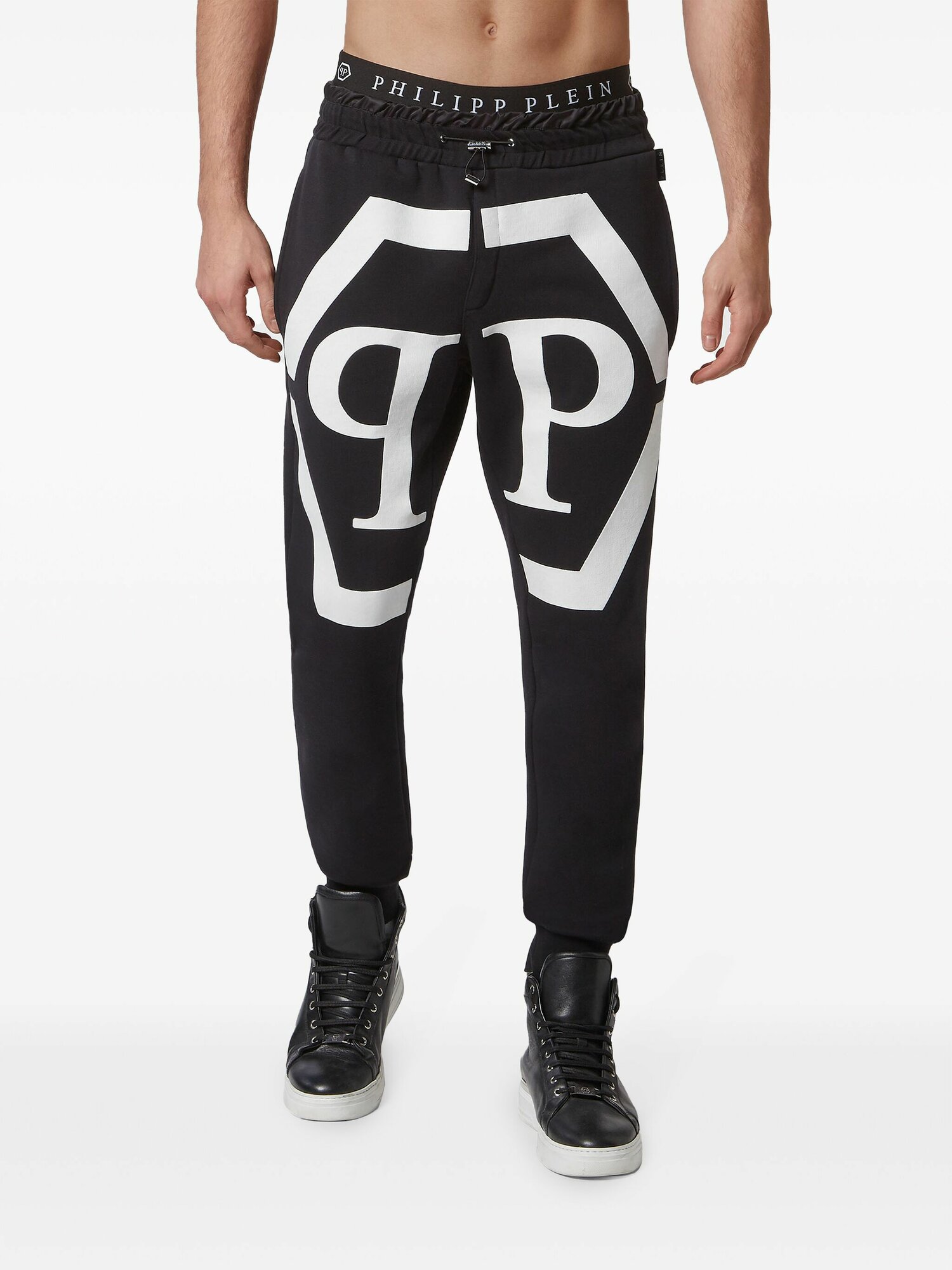 Брюки спортивные PHILIPP PLEIN, размер XL, черный — фото 1