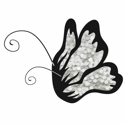 El Corazon Глиттеры для ногтей №27 Белый глиттер крупный 1 мм