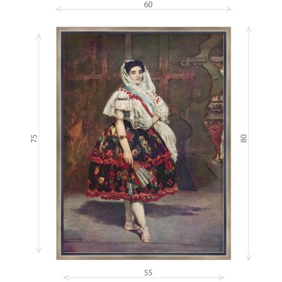 Картина Декор Депо Эдуарда Мане Лола из Валенсии Матовый холст в раме 80х60 см