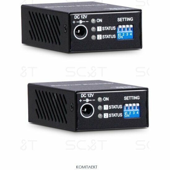 Комплект удлинителей Ethernet по витой паре до 800м Sc&t IP09K