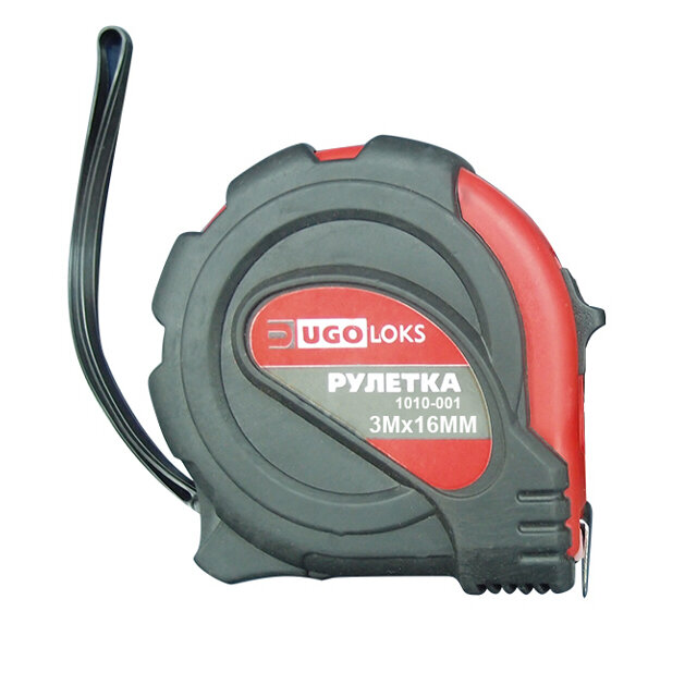 Рулетка UGO LOKS строительная универсальная 3мх16мм с магнитом